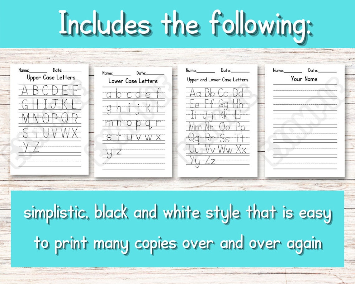 Alphabet Tracing Sheet for Kindergarten and Preschool Classrooms and ...