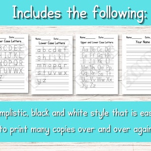 Alphabet Tracing Sheet for Kindergarten and Preschool Classrooms and ...