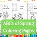 Spring Vocabulary Coloring Pages Pre-k and Kindergarten Worksheets and ...