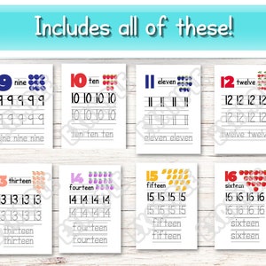 Number Tracing Worksheets for Preschool | Counting Fruit Numbers 1-20 ...