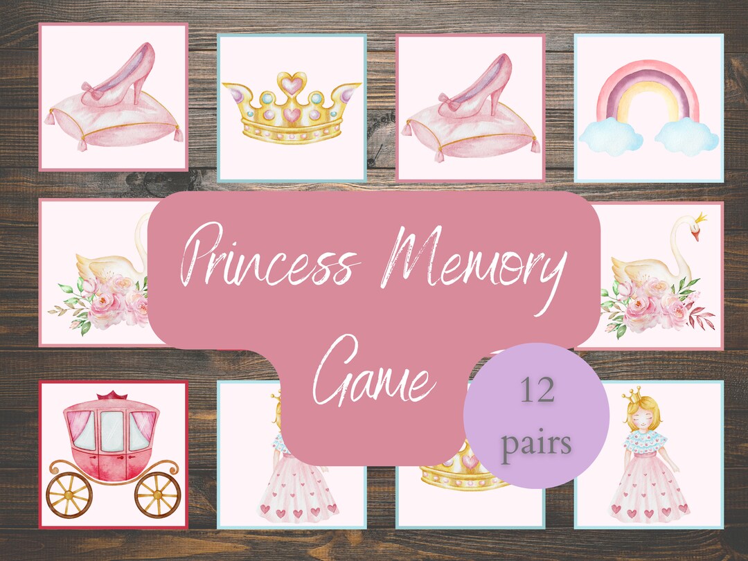 Princess Memory Game for Preschool and Toddler | Instant Download ...