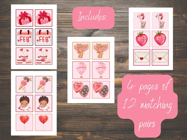 Valentine's Day Memory Game | Preschool Activities and Games | Instant ...