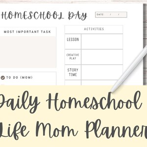 Editable Daily Homeschool and Life Planner for Homeschool Moms ...