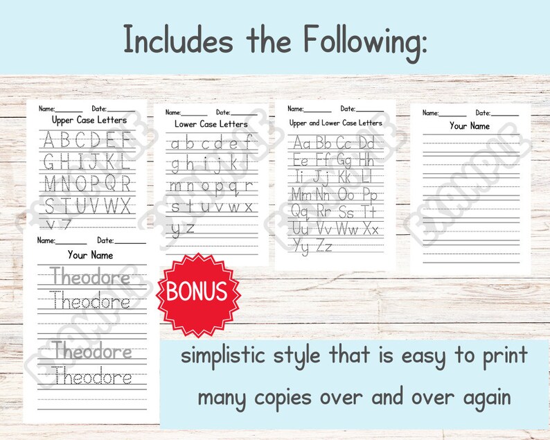 Custom Alphabet Tracing Sheet for Kindergarten and Preschool Classrooms ...