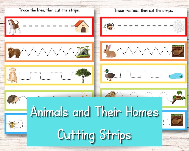 Montessori Inspired Preschool Cutting Strips | Early Scissor Skills ...