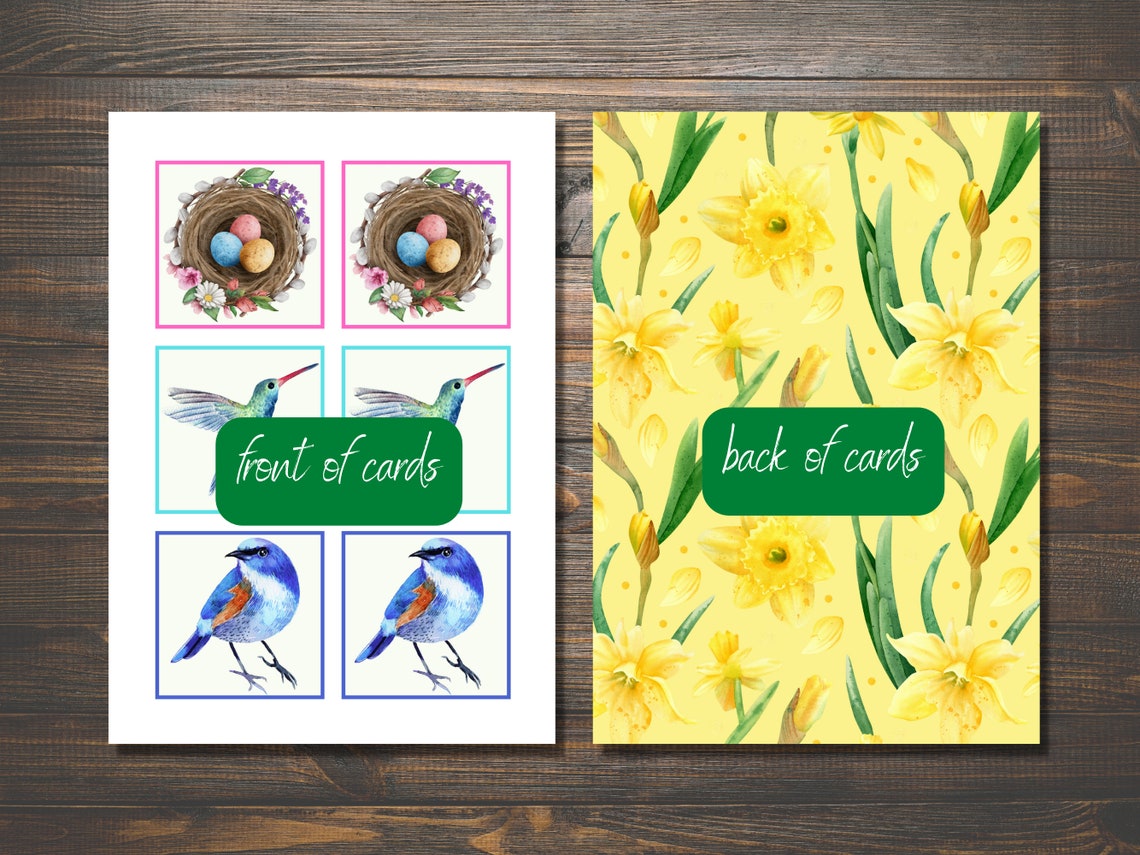 Printable Preschool Spring Memory Game Spring-themed Activities for ...