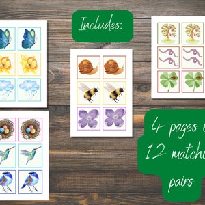 Printable Preschool Spring Memory Game | Spring-themed Activities for ...
