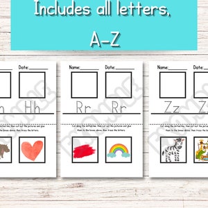 Alphabet Trace, Cut, and Paste Worksheet for Preschoolers | Learn to ...