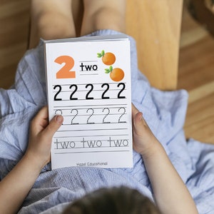 Number Tracing Worksheets for Preschool | Counting Fruit | Learning ...