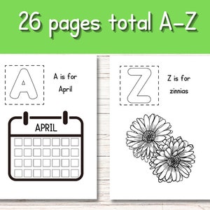 Spring Vocabulary Coloring Pages | Pre-k and Kindergarten Worksheets ...