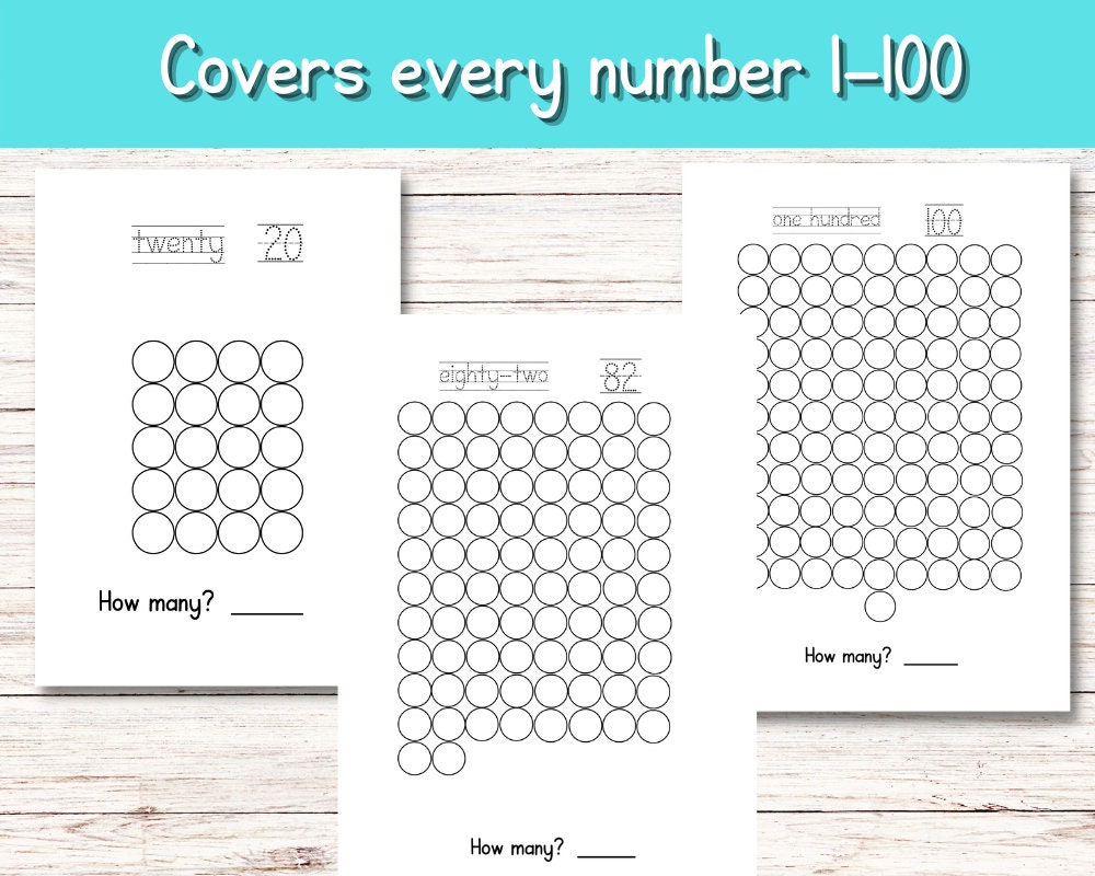 Count to 100 Workbook for Preschool, Pre-k, and Kindergarten Learn to ...