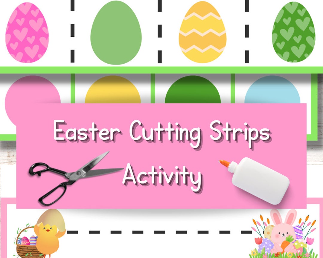 Easter Egg and Spring Cutting Strips Activity for Preschool and ...