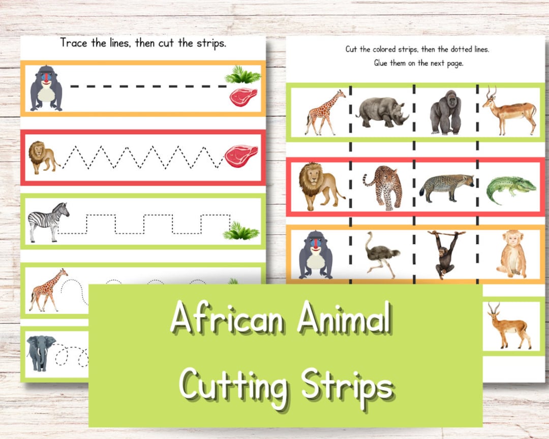 Montessori Inspired Preschool Cutting Strips | Early Scissor Skills ...