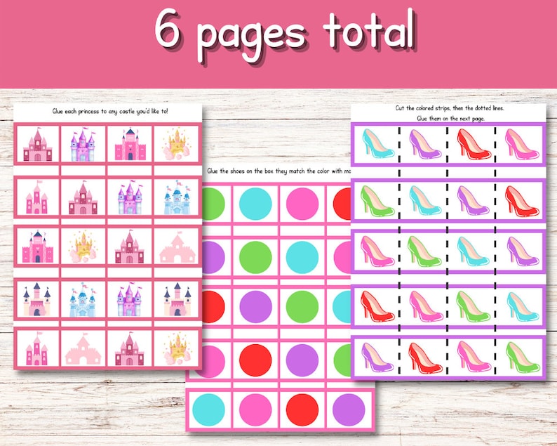 Princess Cutting Strips | Activities for Preschool Girl | 3 and 4 Year ...