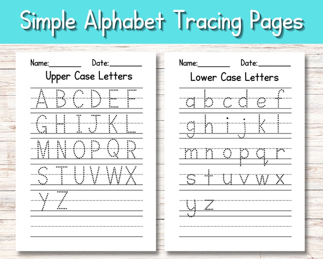 Alphabet Tracing Sheet for Kindergarten and Preschool Classrooms and ...