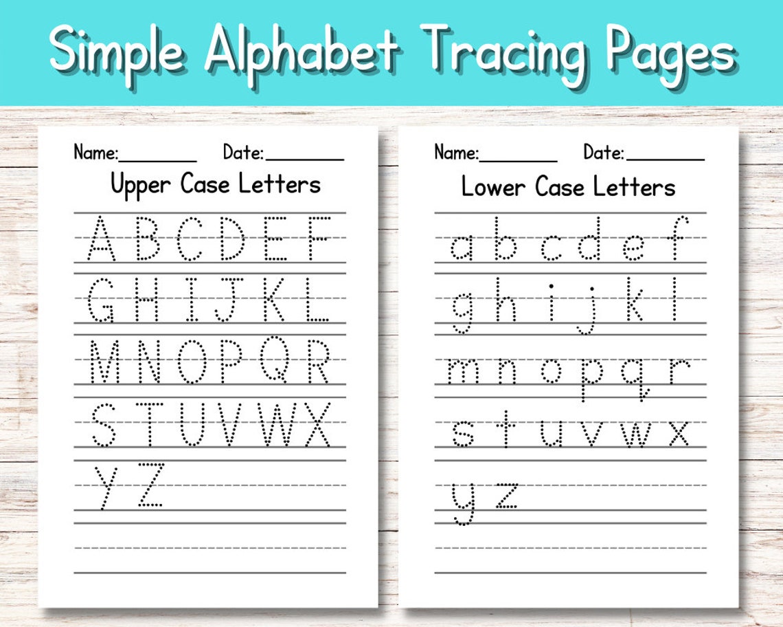 Alphabet Tracing Sheet for Kindergarten and Preschool Classrooms and ...