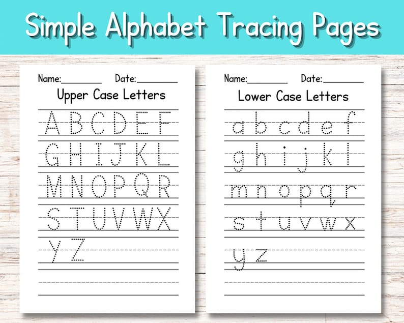 Alphabet Tracing Sheet for Kindergarten and Preschool Classrooms and ...