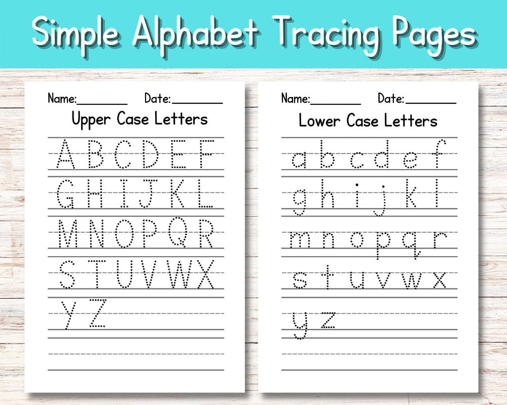 Alphabet Tracing Sheet for Kindergarten and Preschool Classrooms and ...
