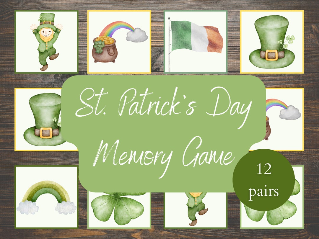 St. Patrick's Day Memory Game for Preschool and Kindergarten | St ...