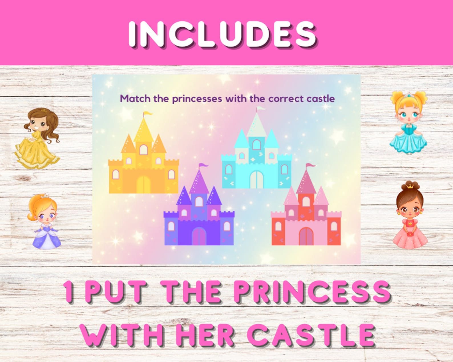 Princess Busy Book | Princess Activity Pages for Preschooler, Toddler ...