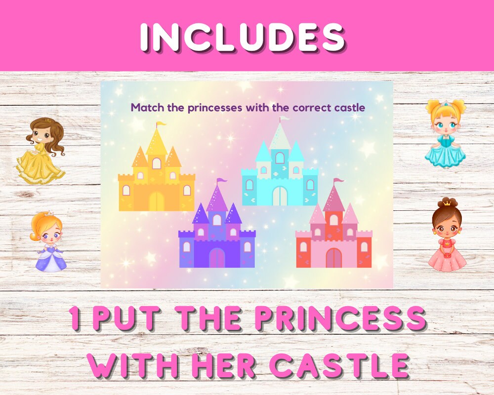 Princess Busy Book Princess Activity Pages for Preschooler, Toddler ...