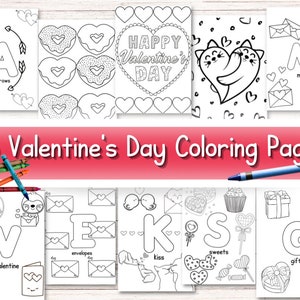 Valentine's Day Coloring Pages | Valentine's Day Worksheets for Kids ...