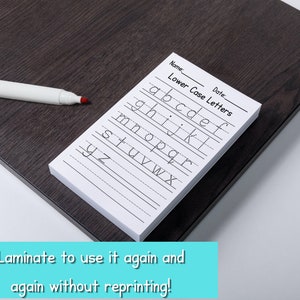 Alphabet Tracing Sheet for Kindergarten and Preschool Classrooms and ...