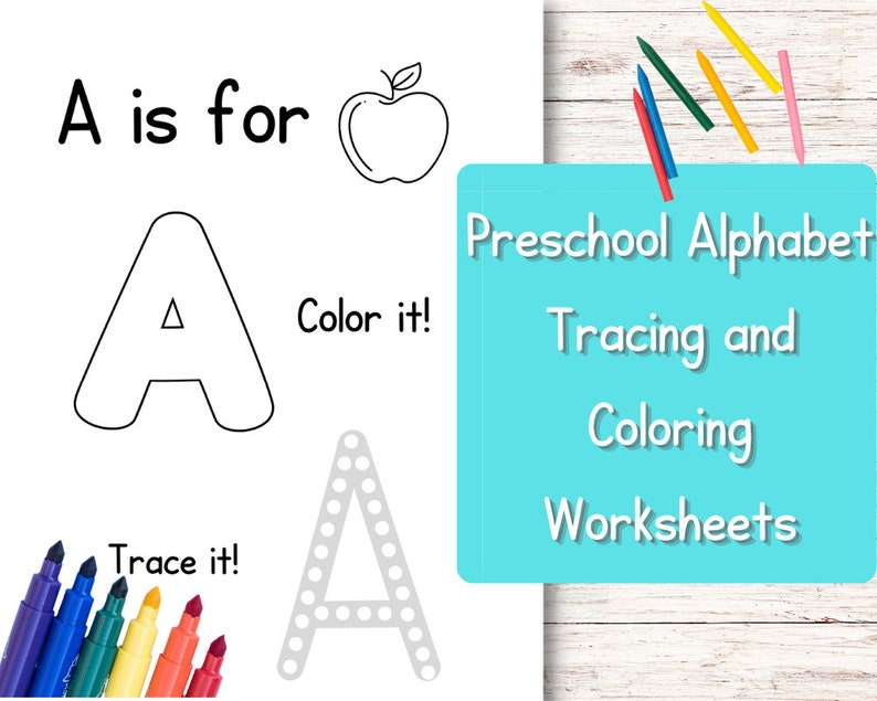 Easy Learn the Alphabet Worksheets Preschool Alphabet Tracing and ...