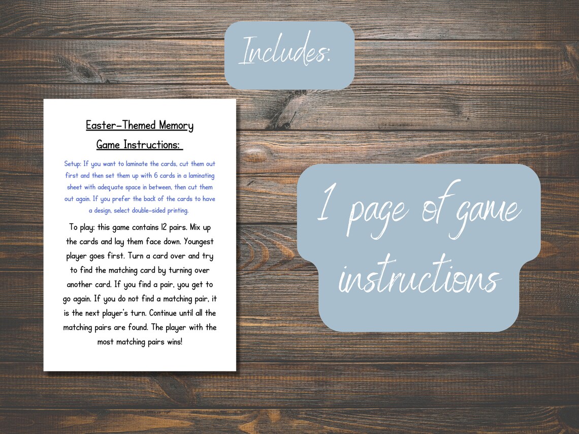 Preschool Easter Memory Game Printable | DIY Memory Game Cards | Easter ...