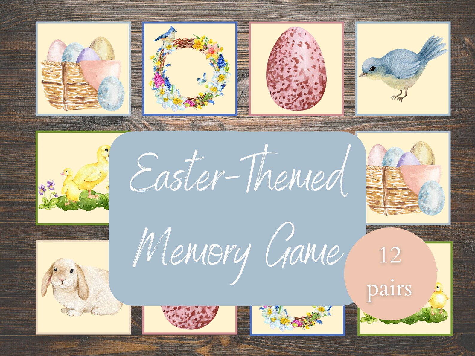 Preschool Easter Memory Game Printable | DIY Memory Game Cards | Easter ...