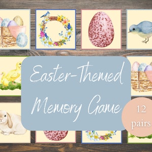 Preschool Easter Memory Game Printable | DIY Memory Game Cards | Easter ...