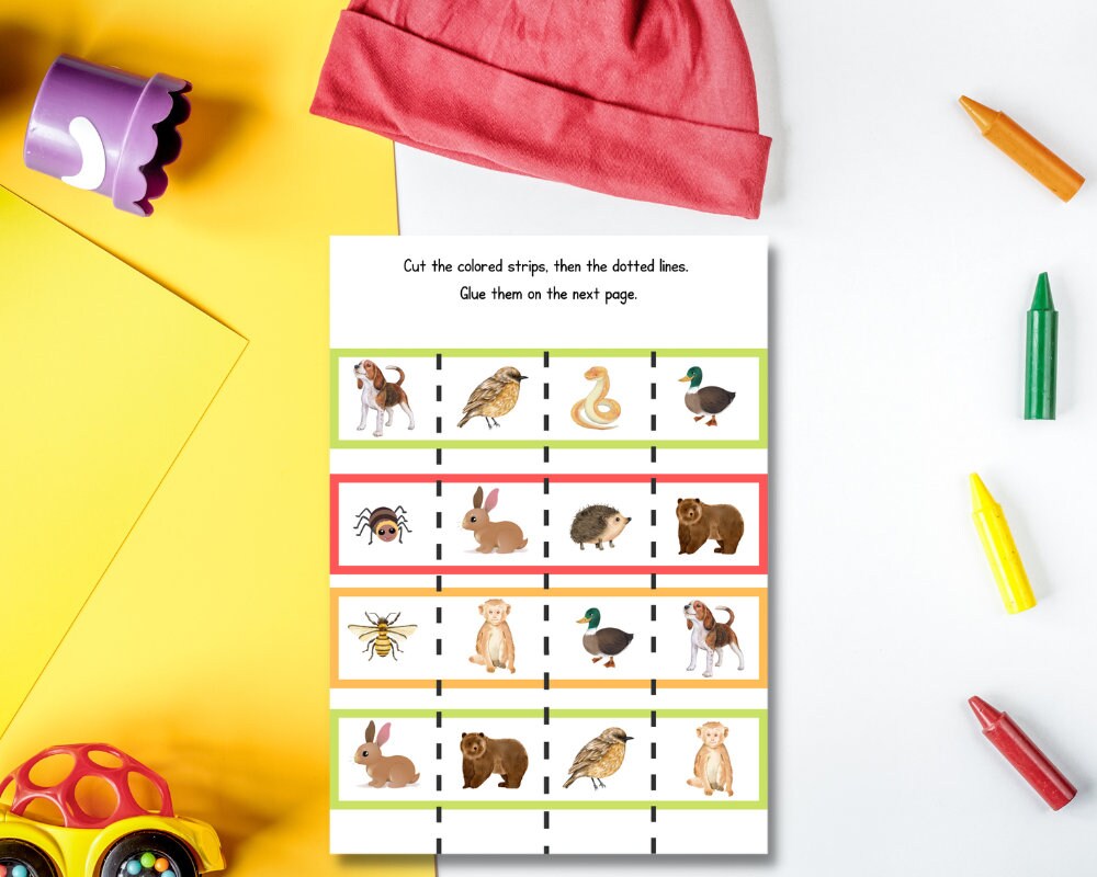 Montessori Inspired Preschool Cutting Strips | Early Scissor Skills ...