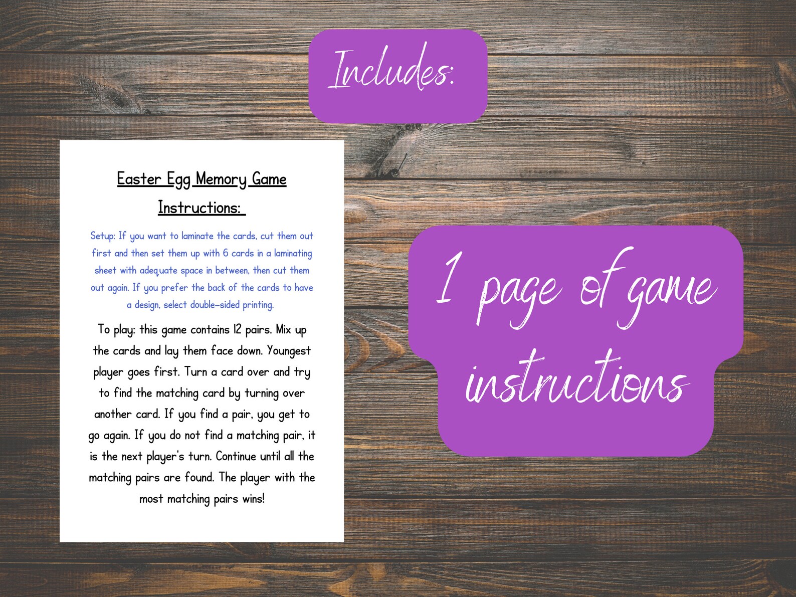 Easter Egg Memory Game Printable | DIY Memory Game Cards | Easter Gifts ...