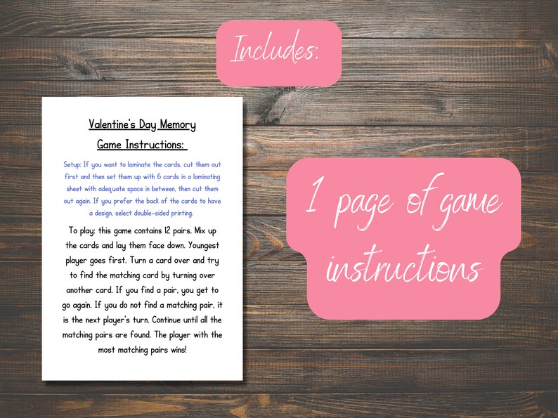 Valentine's Day Memory Game | Preschool Activities and Games | Instant ...