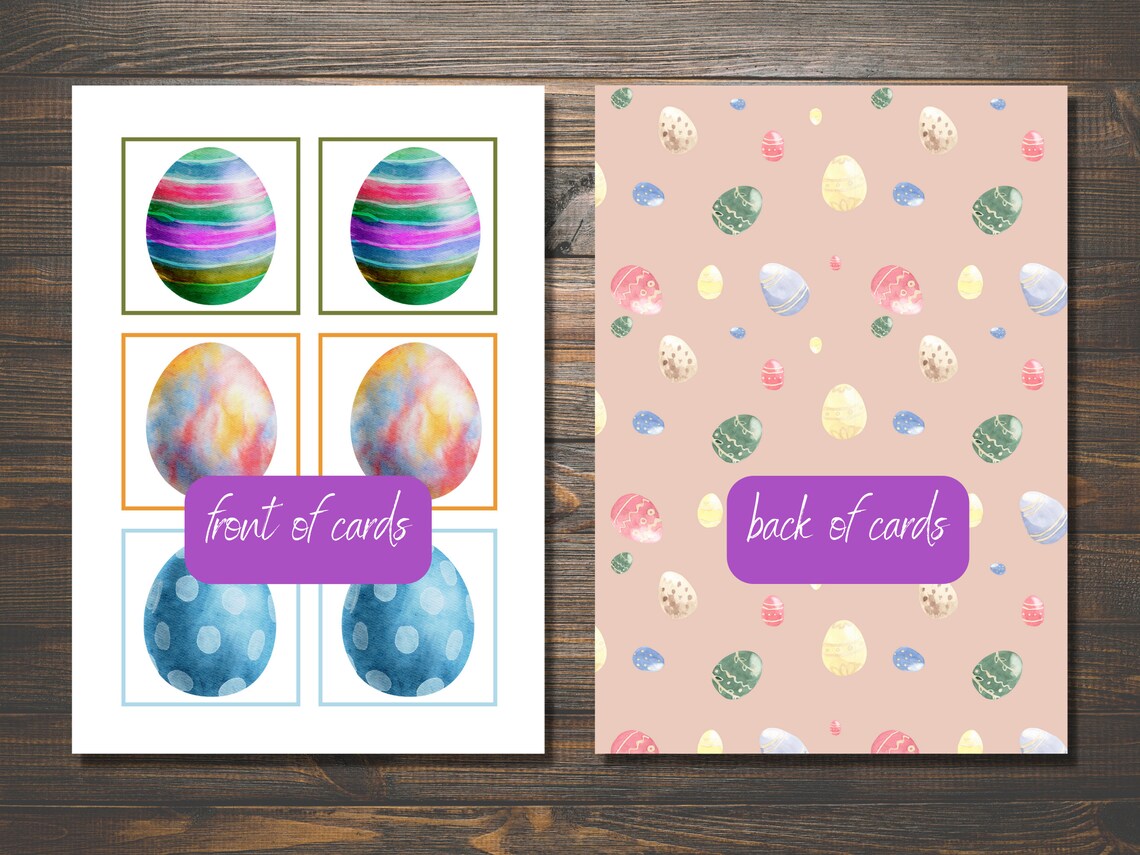 Easter Egg Memory Game Printable | DIY Memory Game Cards | Easter Gifts ...