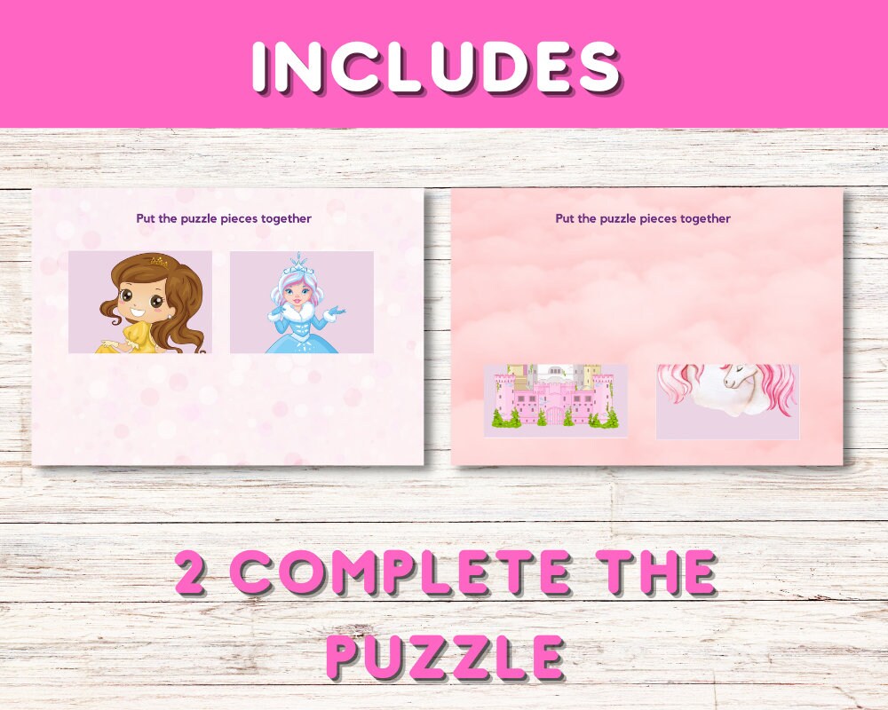Princess Busy Book Princess Activity Pages for Preschooler, Toddler ...