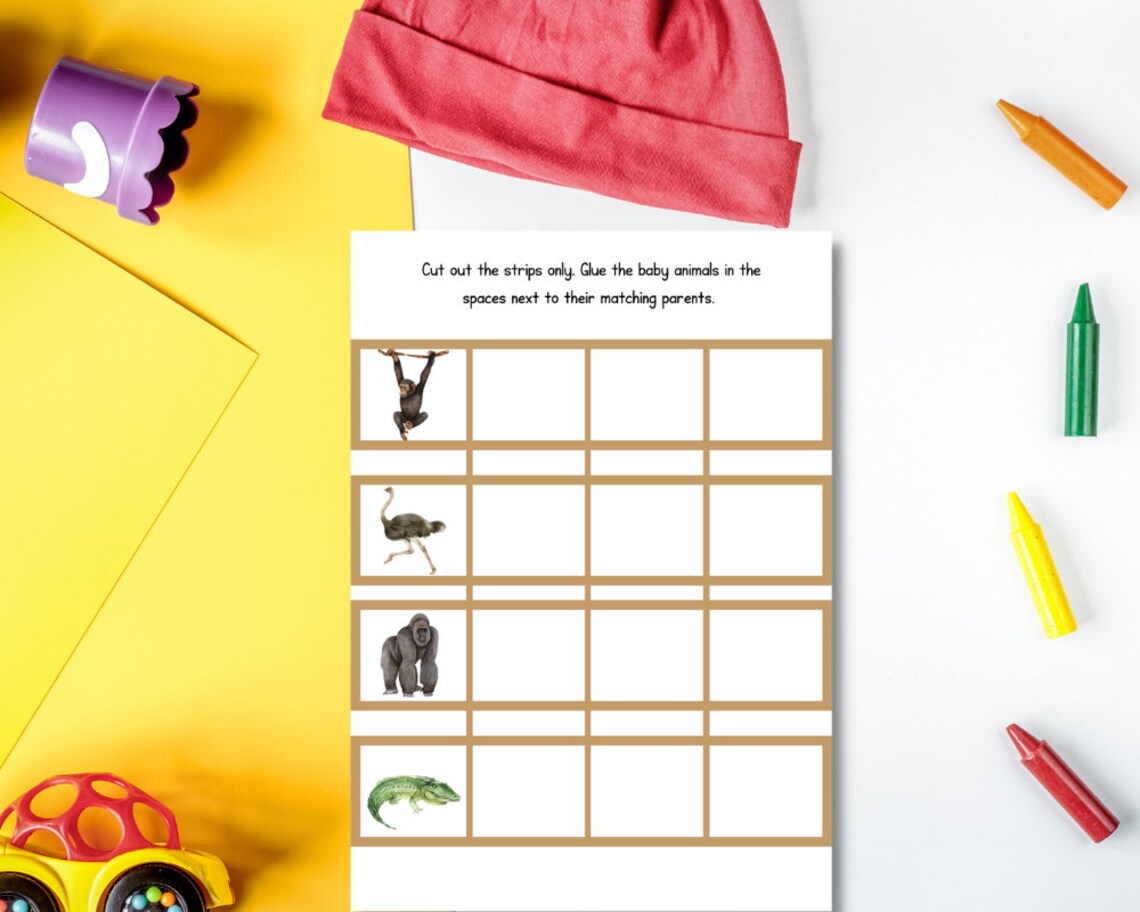 Montessori Inspired Preschool Cutting Strips Early Scissor Skills ...