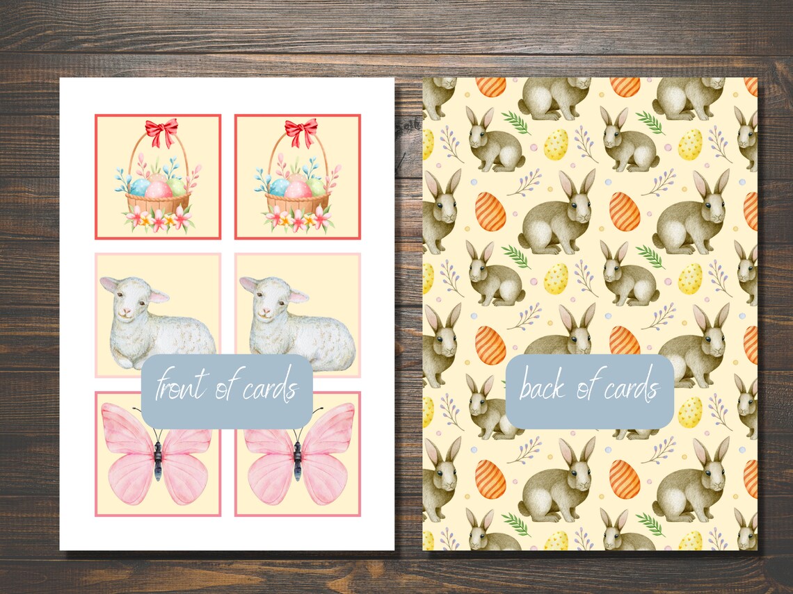 Preschool Easter Memory Game Printable | DIY Memory Game Cards | Easter ...