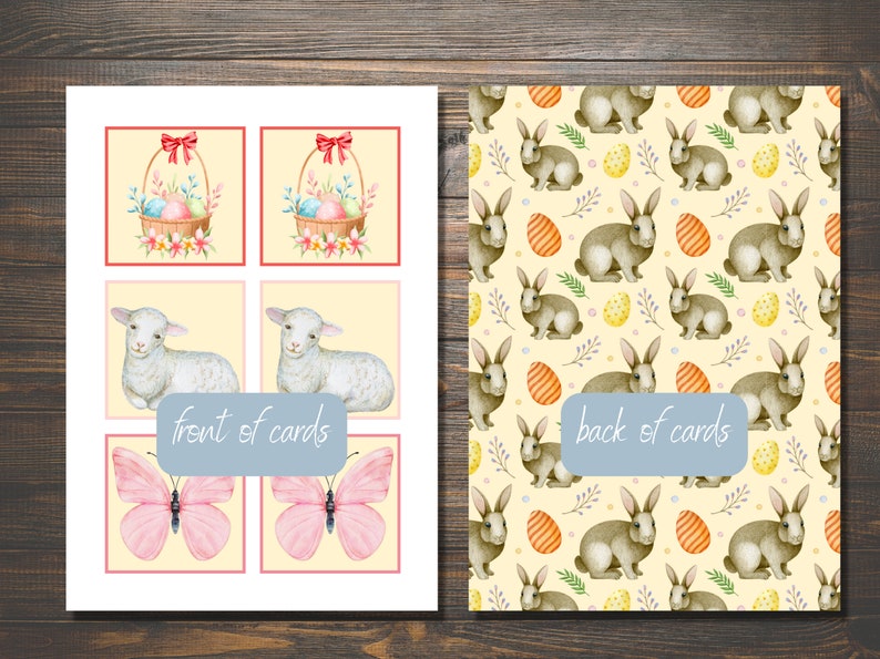 Preschool Easter Memory Game Printable DIY Memory Game Cards - Etsy