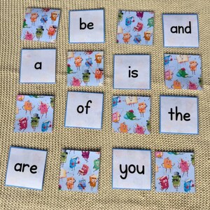 Sight Words Memory Game Set 1 for Kindergarten | Learn to Read Memory ...