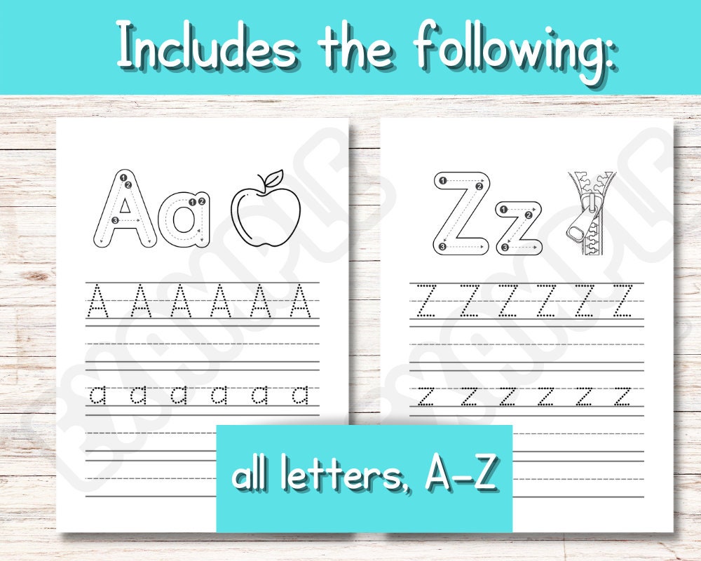 Alphabet and Number Tracing Pages Learn to Write Letters and Numbers ...