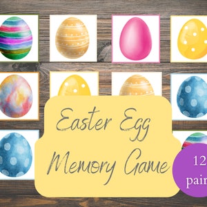 Easter Egg Memory Game Printable | DIY Memory Game Cards | Easter Gifts ...