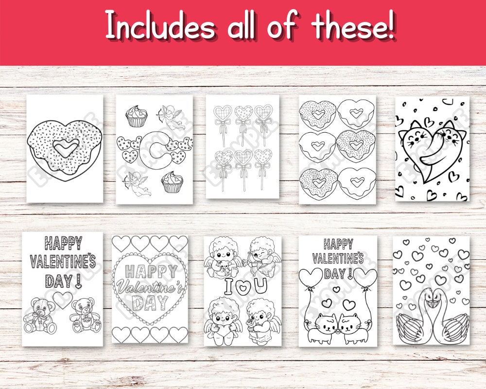 Valentine's Day Coloring Pages | Valentine's Day Worksheets for Kids ...