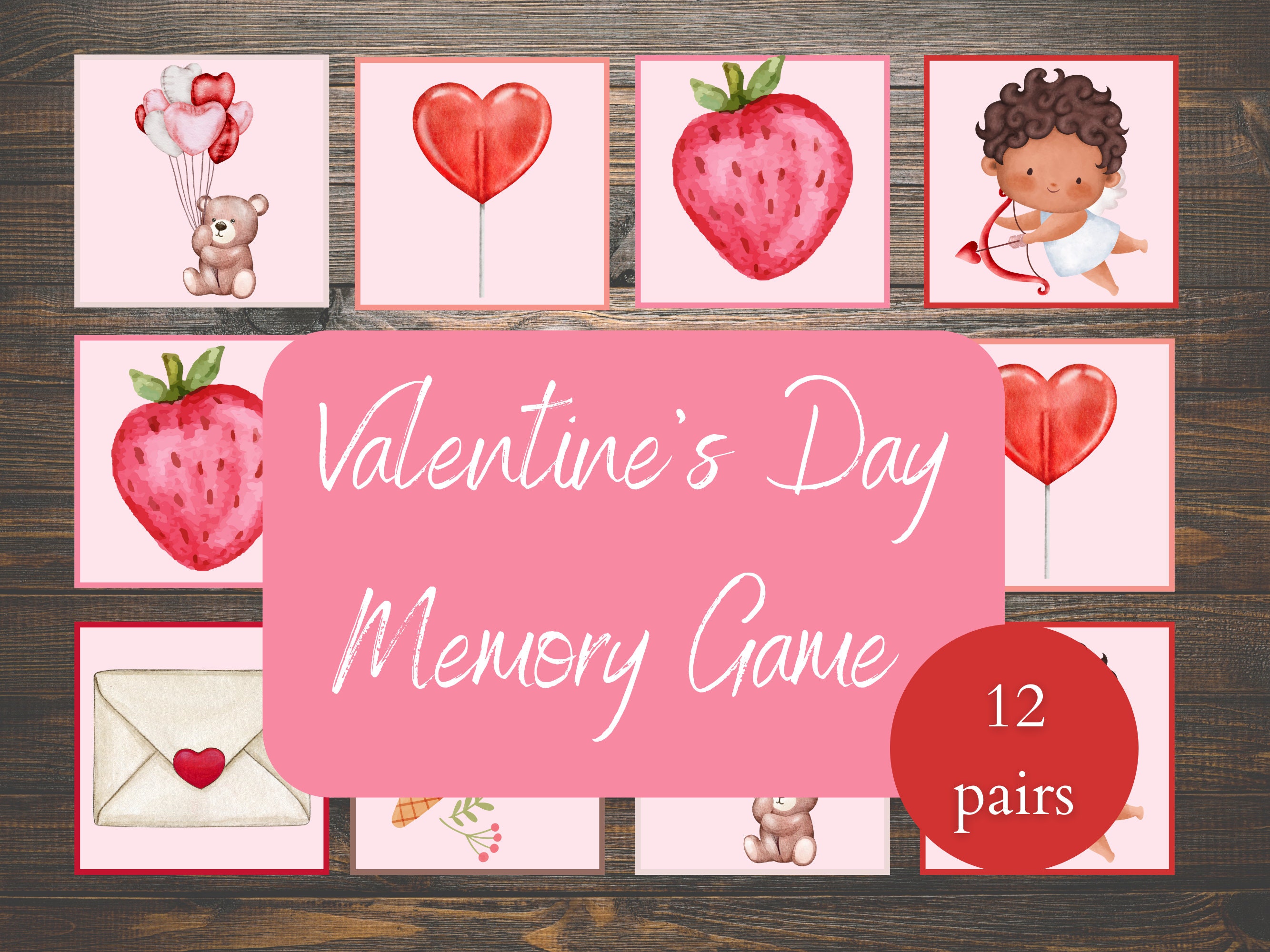 Valentine's Day Memory Game | Preschool Activities and Games | Instant ...