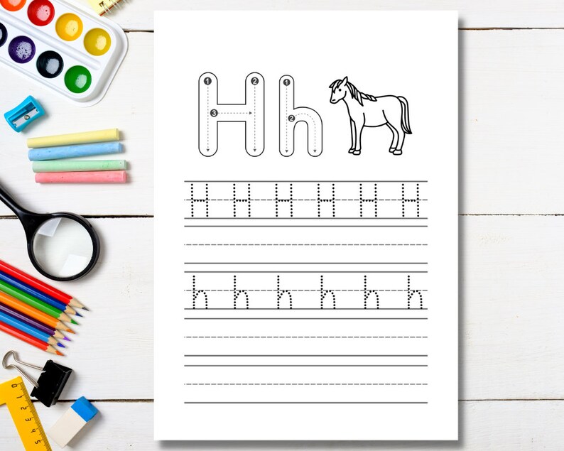 Alphabet and Number Tracing Pages Learn to Write Letters and Numbers ...
