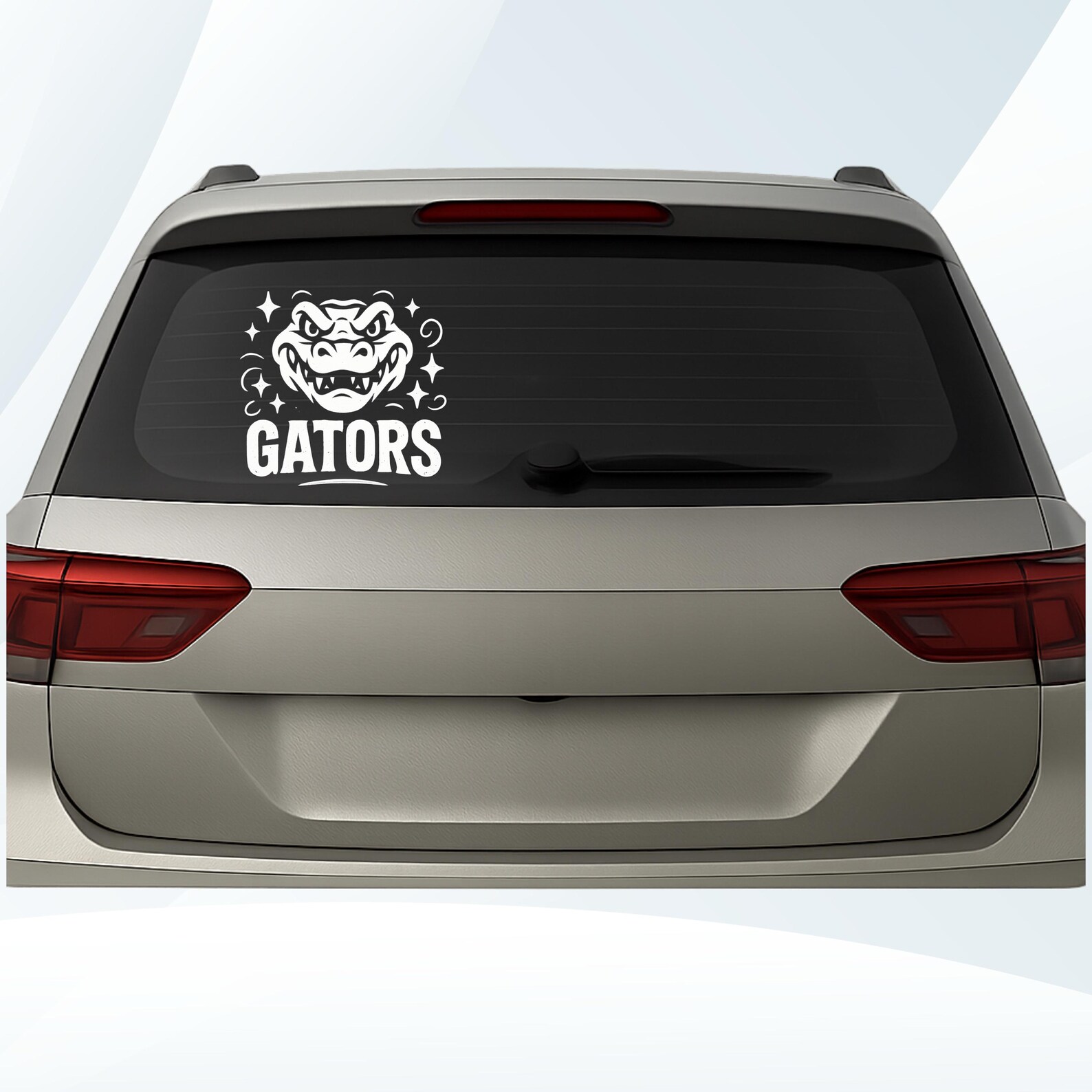 Gators Mascot Logo PNG: Bold White Gator Face, Stars & Sparkles ...