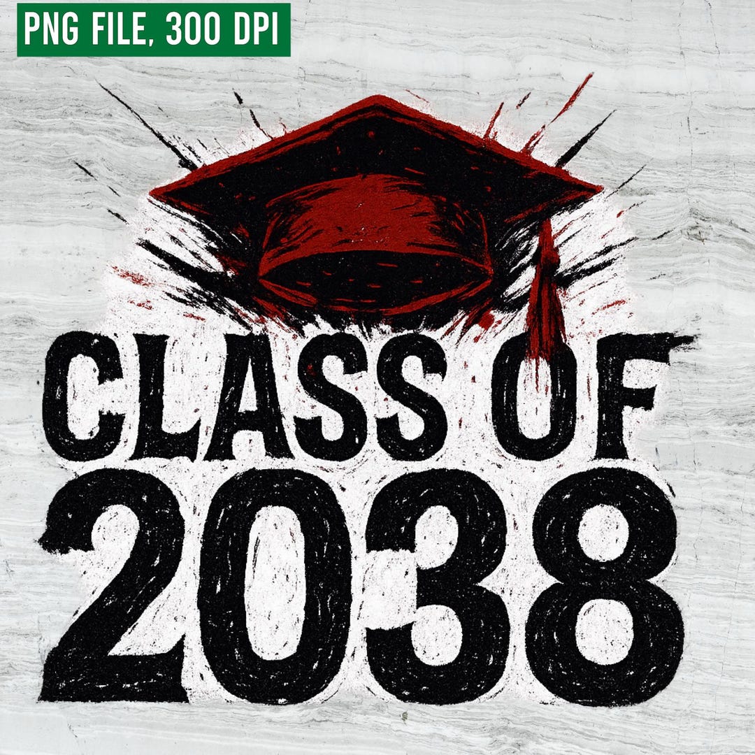 Class of 2038 & Cougars PNG Bundle: Graduation Cap Sublimation (digital ...