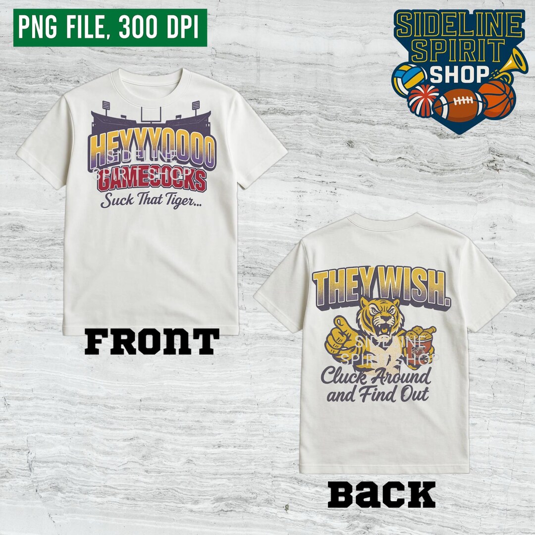 Purple and Gold Stadium Design Bundle Against Gamecocks PNG: Game Day ...