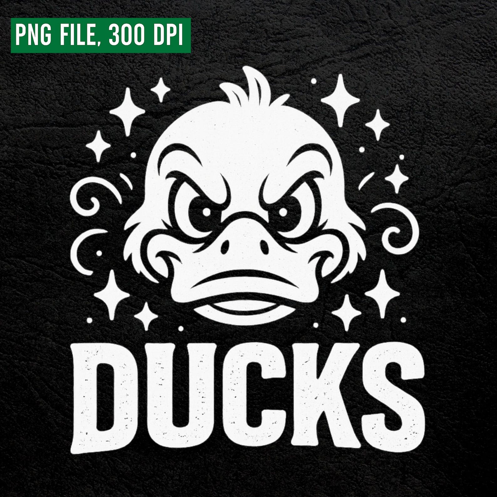 Ducks Mascot Logo PNG: Distressed Text, Duck Face (digital Download - Etsy