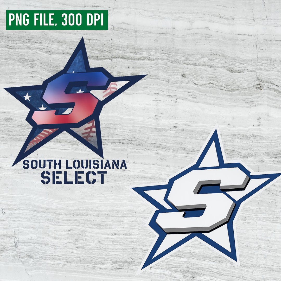 South Louisiana Baseball PNG Bundle: Patriotic & 3D S-star Designs ...